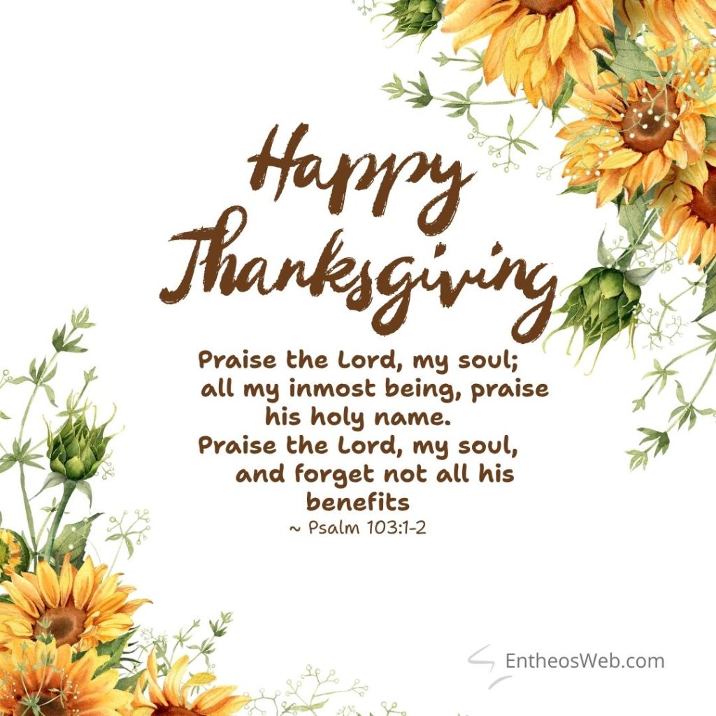 Christian Happy Thanksgiving Wishes with a Bible Verse | EntheosWeb