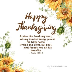 Christian Happy Thanksgiving Wishes with a Bible Verse | EntheosWeb