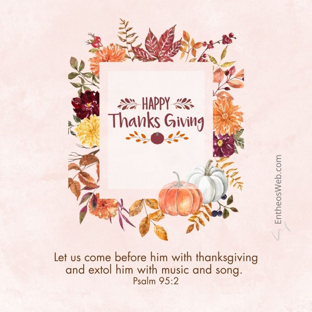 Christian Happy Thanksgiving Wishes with a Bible Verse | EntheosWeb