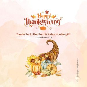 Christian Happy Thanksgiving Wishes with a Bible Verse | EntheosWeb