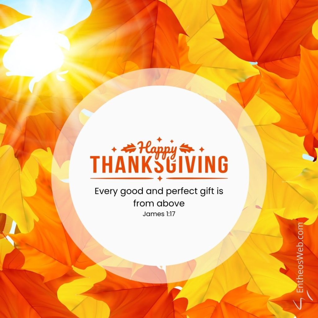 Christian Happy Thanksgiving Wishes with a Bible Verse | EntheosWeb