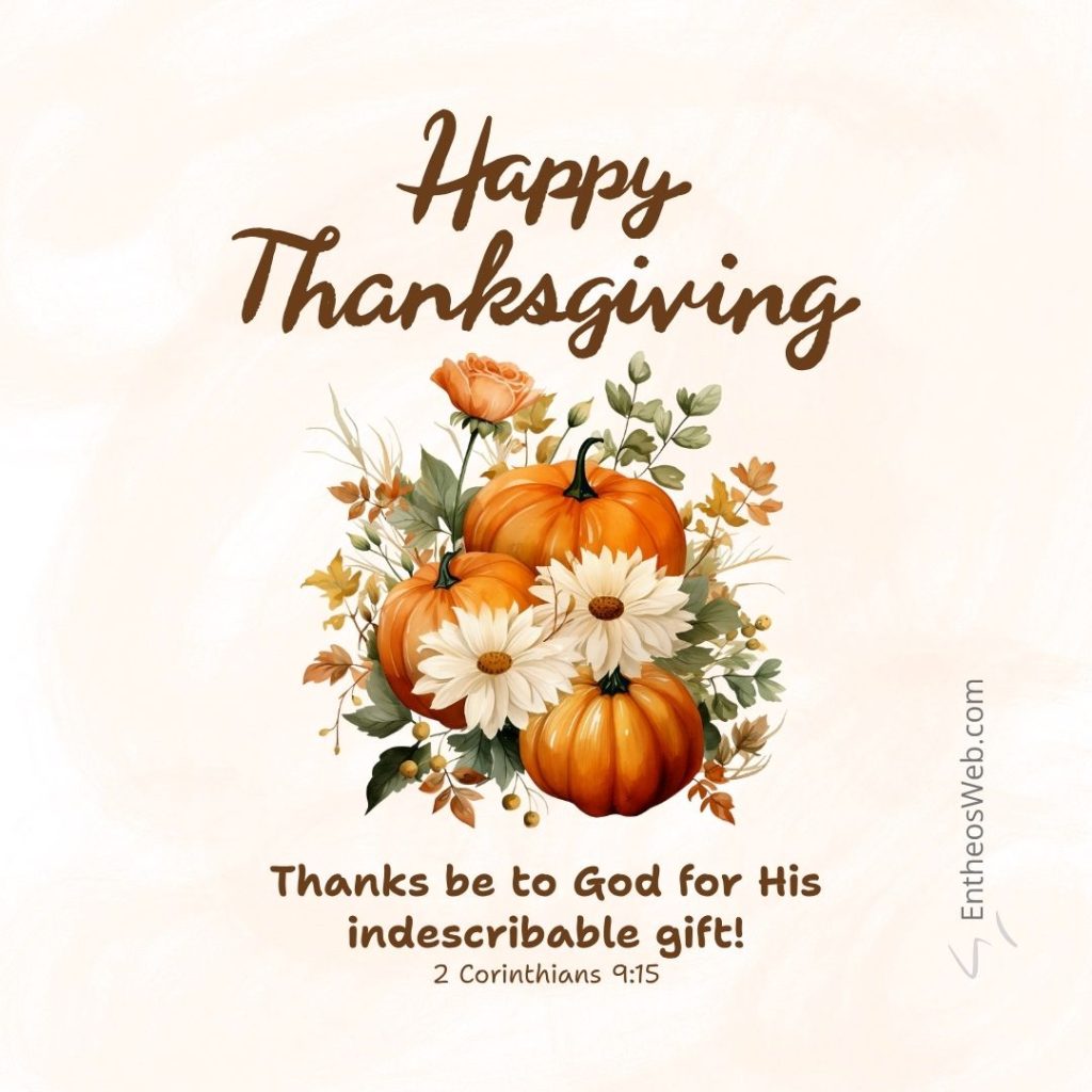 Christian Happy Thanksgiving Wishes with a Bible Verse | EntheosWeb