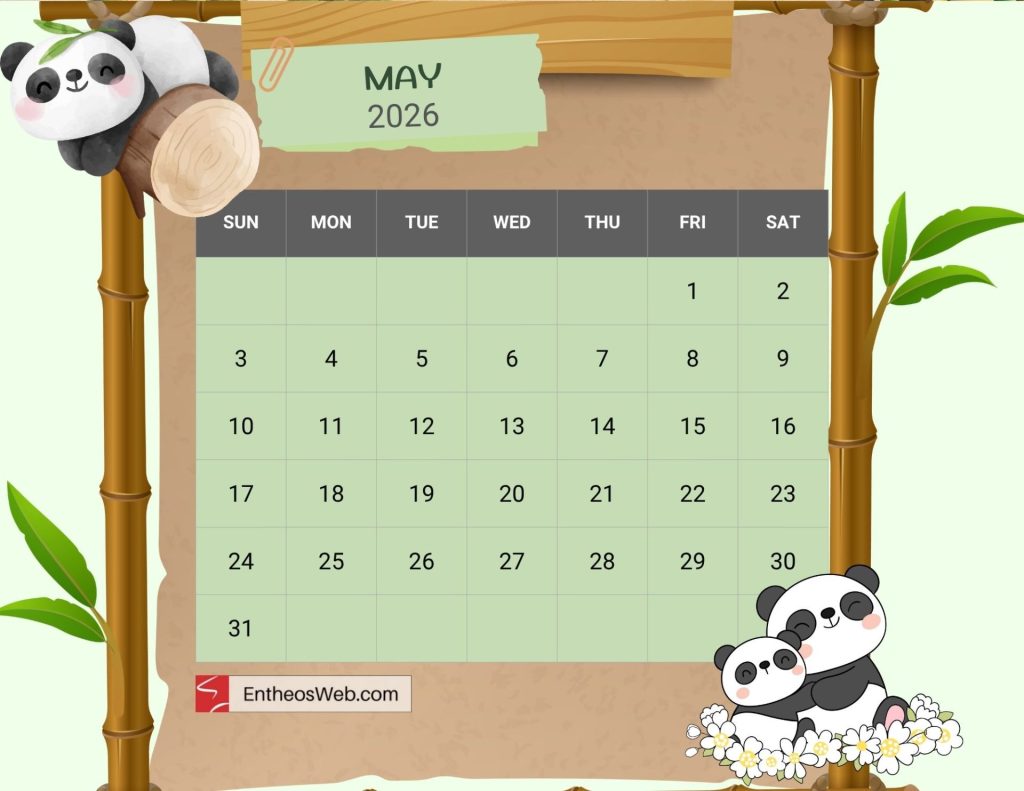 May 2026 Calendar Printables » EntheosWeb