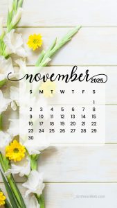 November 2025 Calendar Phone Wallpapers | EntheosWeb