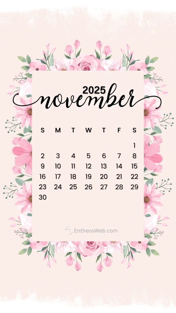 November 2025 Calendar Phone Wallpapers » EntheosWeb