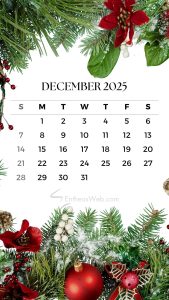 December 2025 Calendar Phone Wallpaper » EntheosWeb