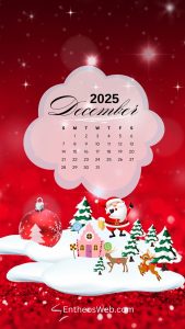 December 2025 Calendar Phone Wallpaper » EntheosWeb