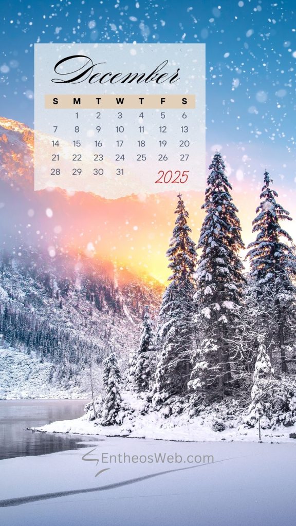 December 2025 Calendar Phone Wallpaper » EntheosWeb