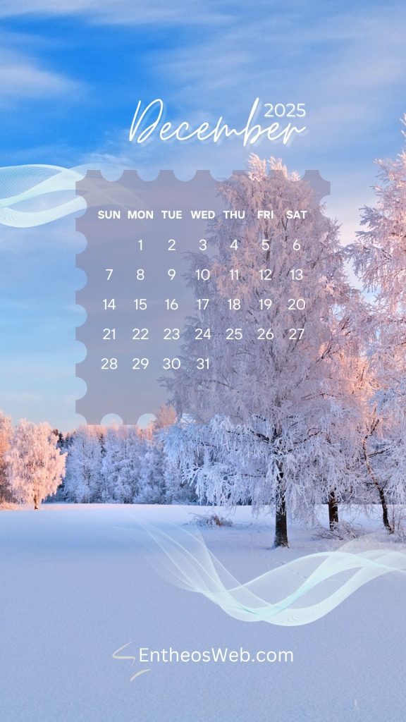 December 2025 Calendar Phone Wallpaper » EntheosWeb