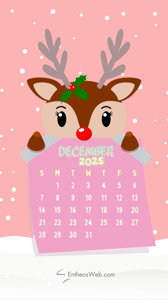 December 2025 Calendar Phone Wallpaper | EntheosWeb