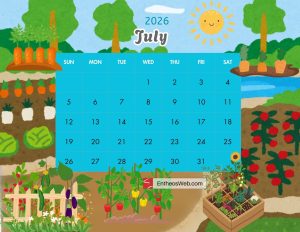 July 2026 Calendar Printables | EntheosWeb