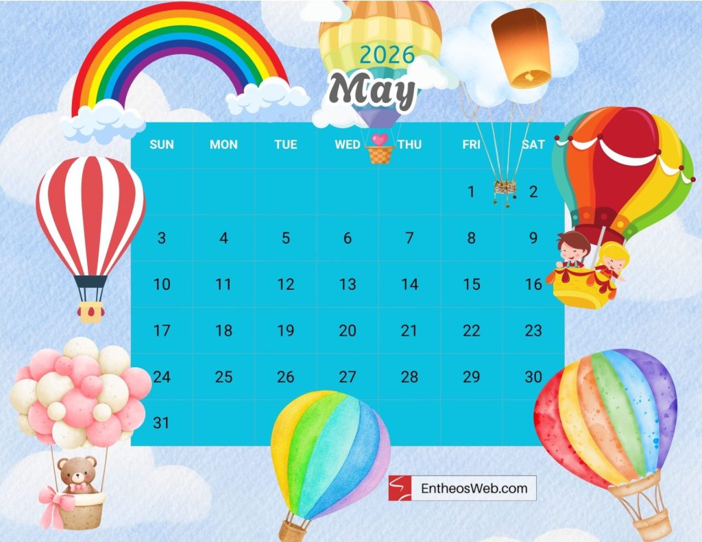 May 2026 Calendar Printables | EntheosWeb
