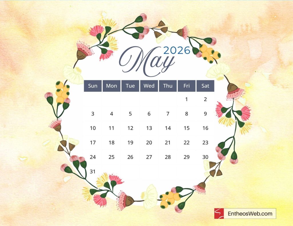 May 2026 Calendar Printables | EntheosWeb