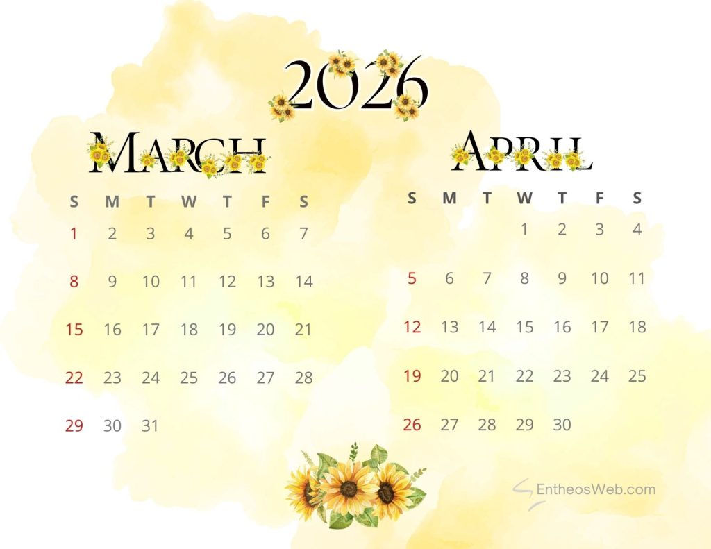 Sunflowers 2026 Monthly & 2/ 4/ 6 Month Printable Calendars & Planner ...
