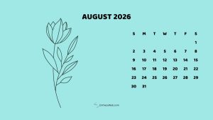 2026 Monthly Flower Themed Desktop Wallpaper Calendar | EntheosWeb