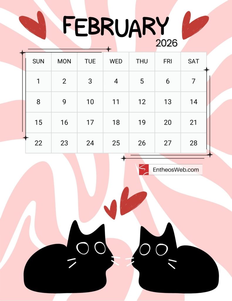 February 2026 Calendar Printables | EntheosWeb