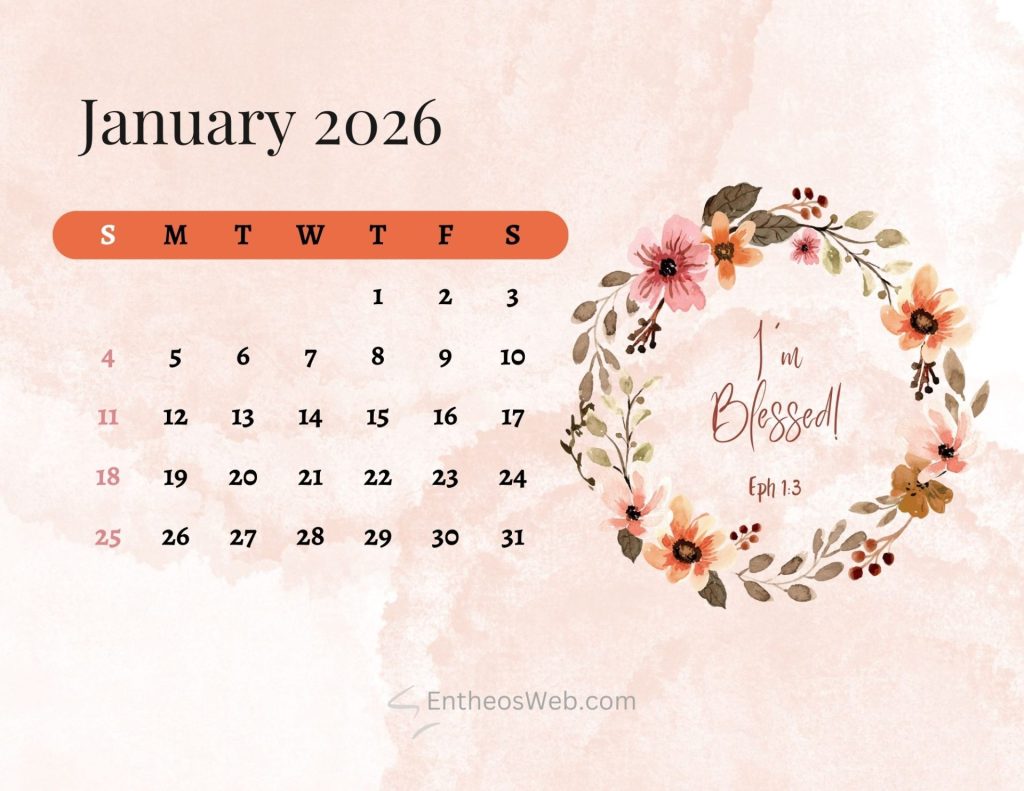 Free 2026 Christian Calendar Printable with Bible Verses » EntheosWeb