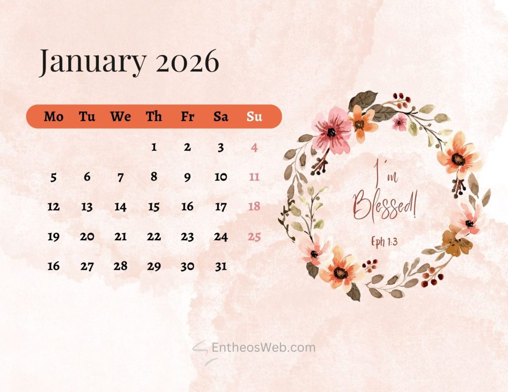January 2026 Printable Calendars | EntheosWeb