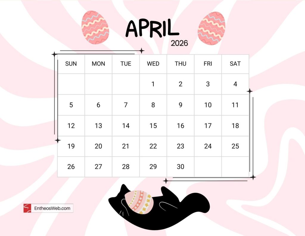 Easter Calendar Designs for April 2026 | EntheosWeb