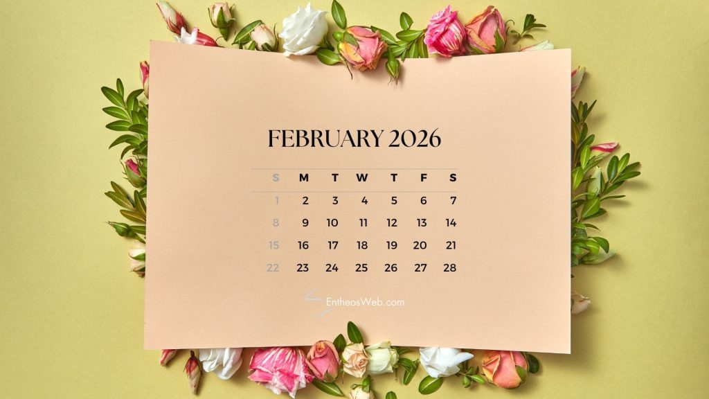 2026 February Desktop Wallpaper Calendar » EntheosWeb