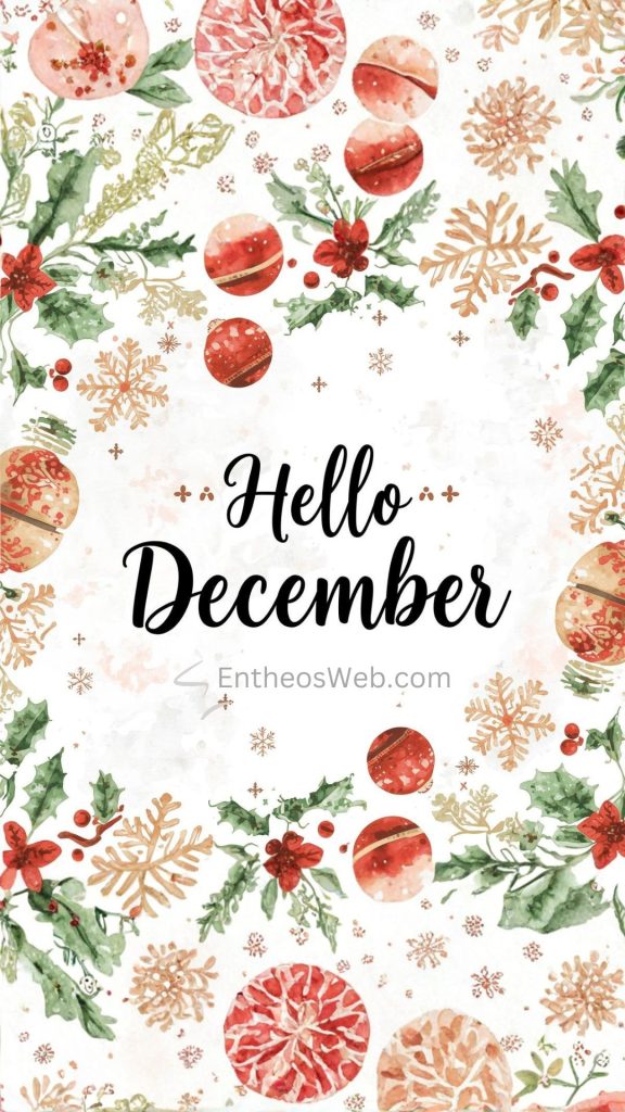Hello December Phone Wallpaper Backgrounds | EntheosWeb