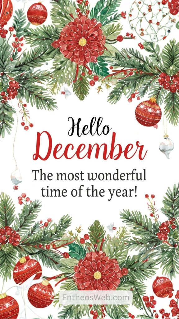 Hello December Phone Wallpaper Backgrounds | EntheosWeb