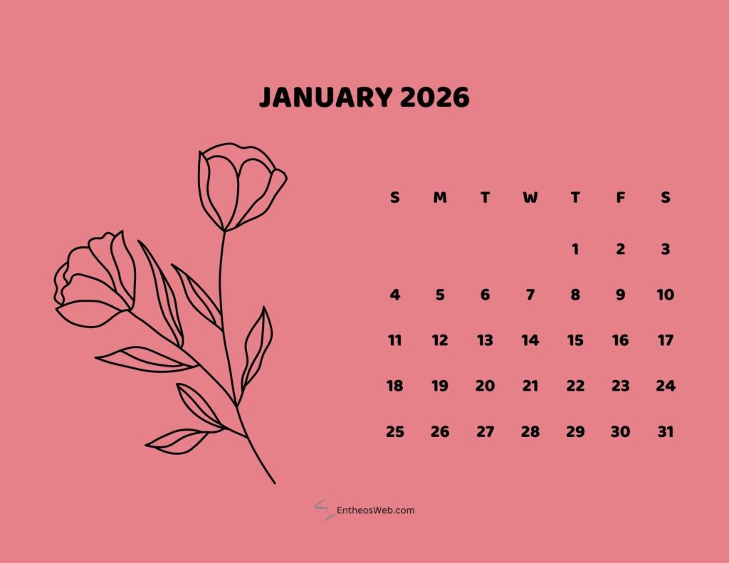 January 2026 Calendar Printables | EntheosWeb