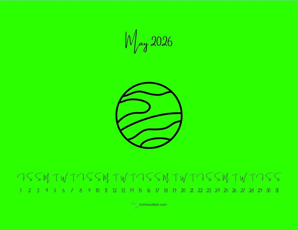 2026 Monthly Space Themed Printable Calendar » EntheosWeb