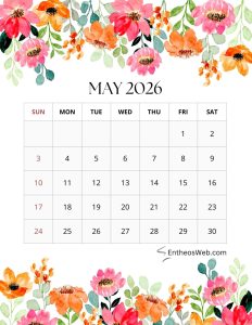 May 2026 Calendar Printables | EntheosWeb