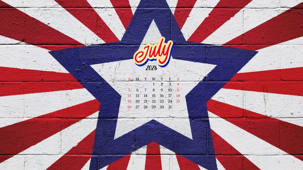 4th of July Themed July Calendars & Wallpapers | EntheosWeb