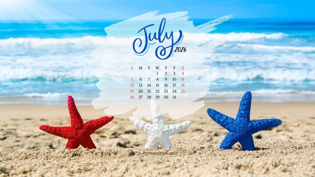 July 2026 Calendar Desktop Laptop Wallpapers EntheosWeb