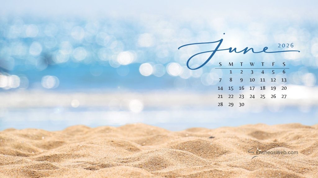 June Calendar Desktop Wallpaper Background for 2026 | EntheosWeb