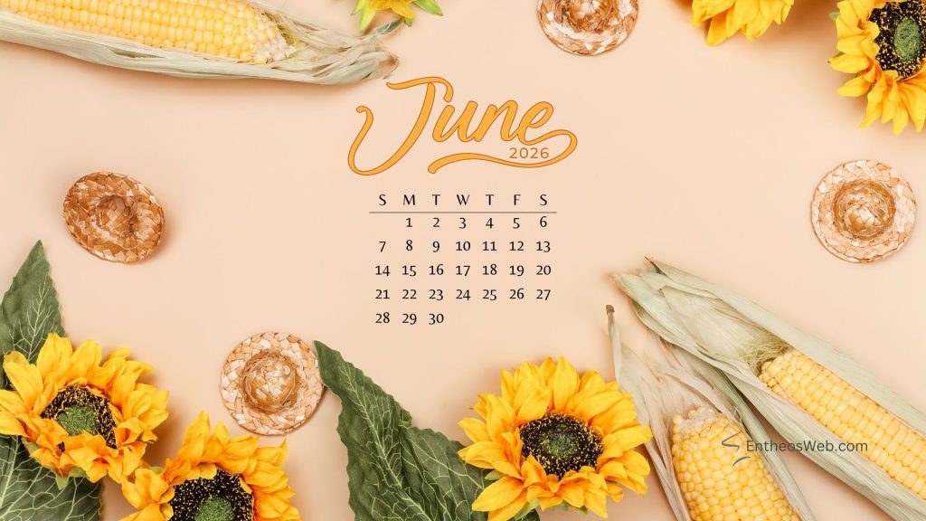 June 2026 Desktop Wallpaper Calendar | EntheosWeb