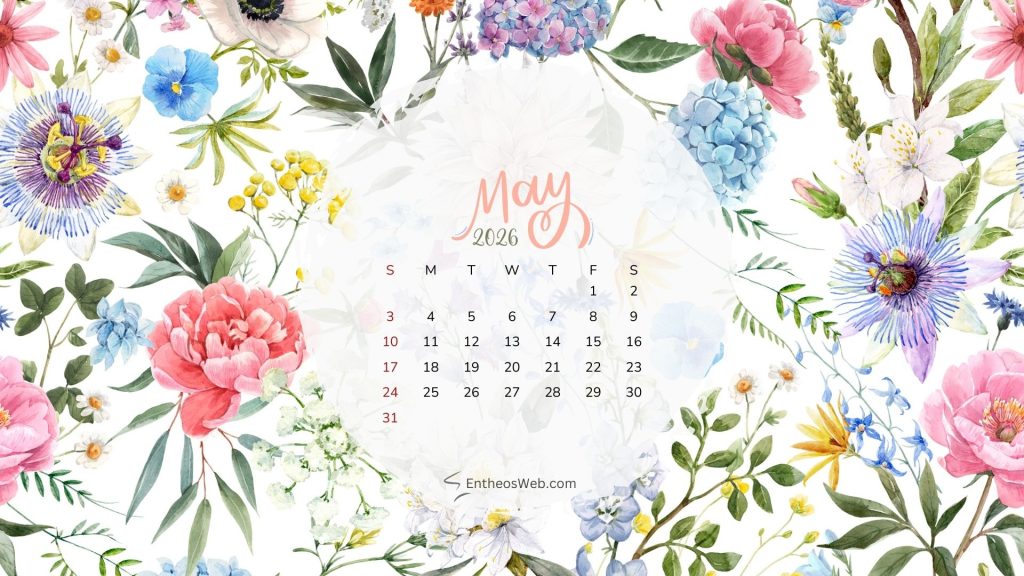 May Calendars & Wallpapers for 2026 | EntheosWeb