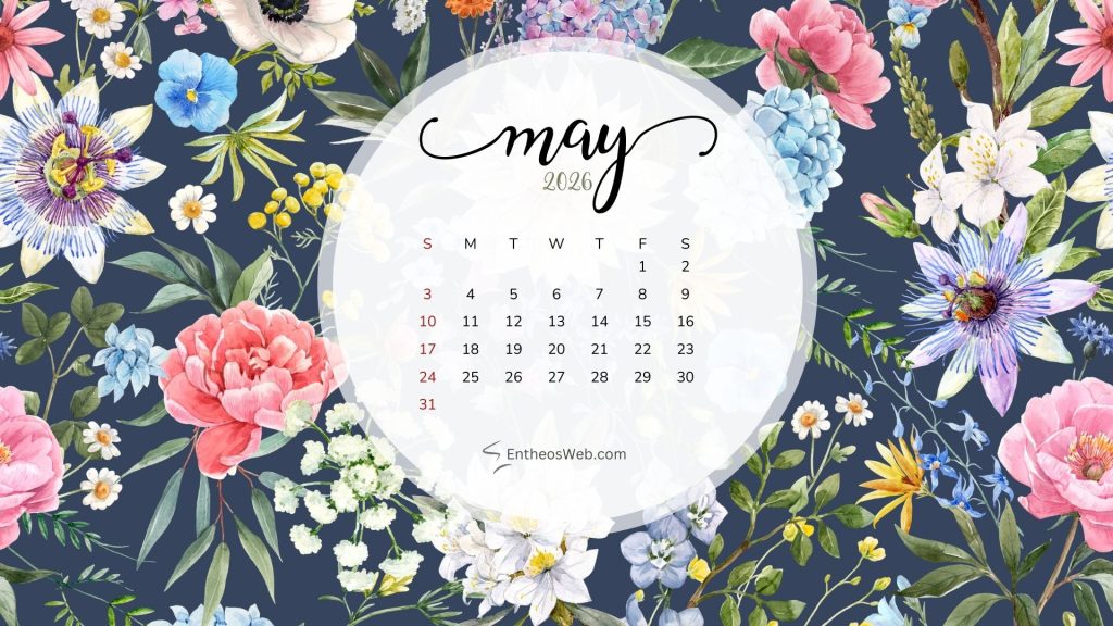 May Calendars & Wallpapers for 2026 | EntheosWeb