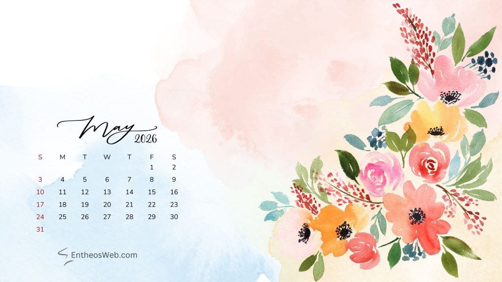 May Desktop Wallpaper Calendars for 2026 | EntheosWeb