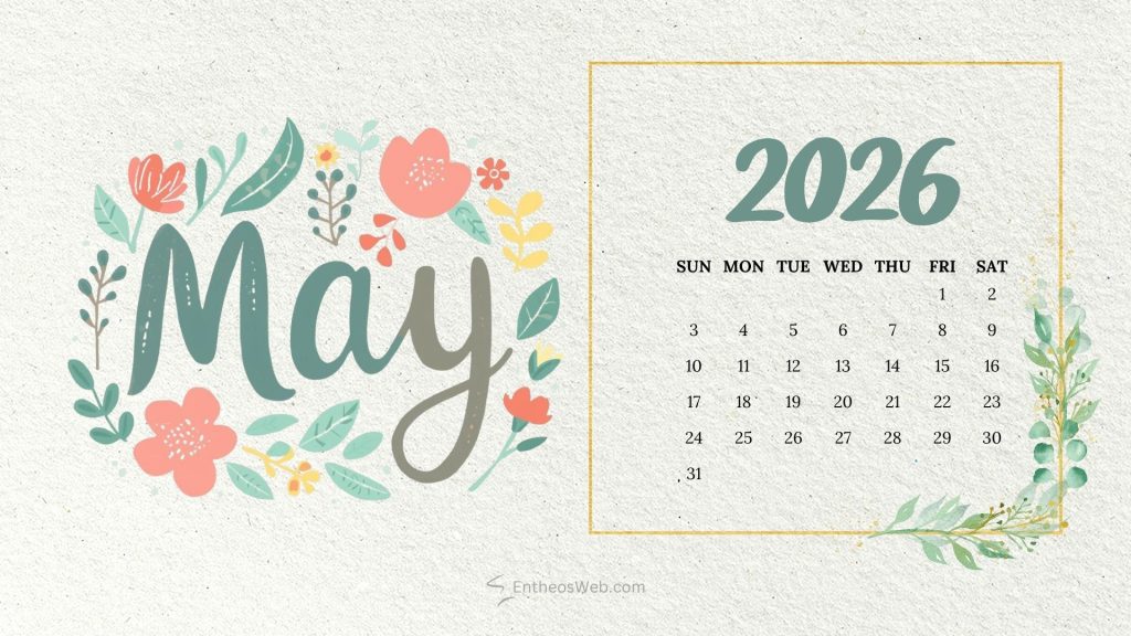 May Calendars & Wallpapers for 2026 | EntheosWeb