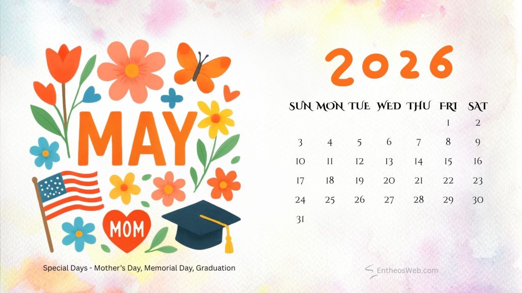 May Calendars & Wallpapers for 2026 | EntheosWeb