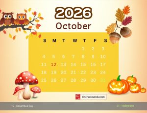 October 2026 Calendar Printables | EntheosWeb