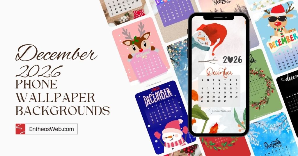 digital calendar wallpaper December 2026 | EntheosWeb